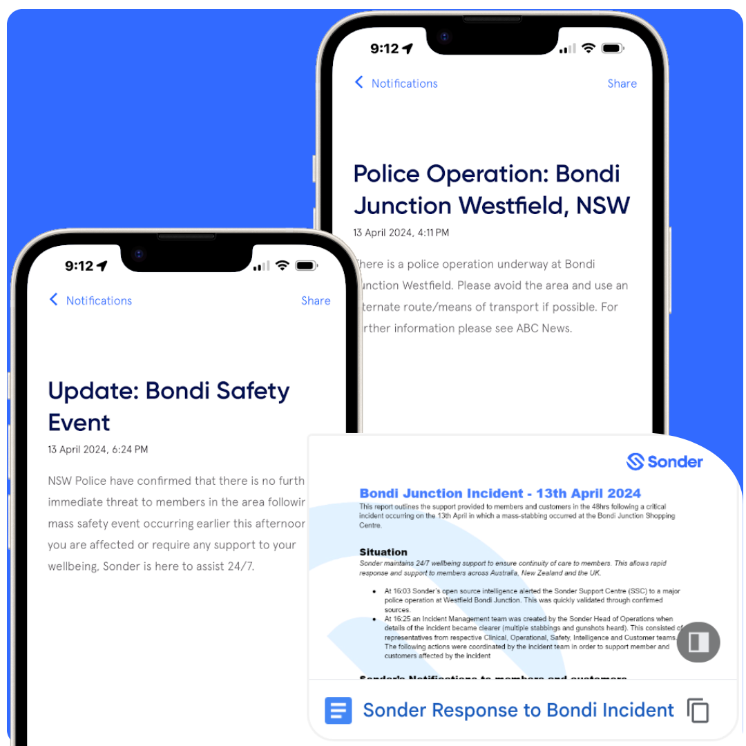 Sonder | Major incident response and disaster relief